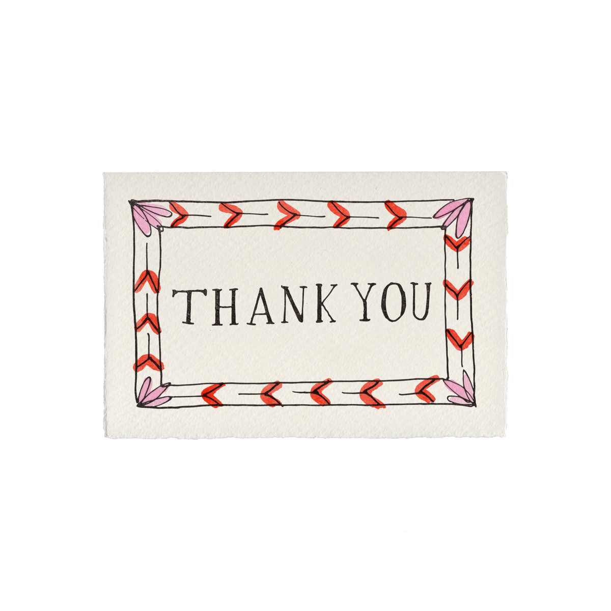 Thank you (Border) | Greeting Card– Scribble and Daub